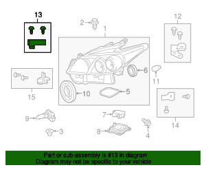 2012-2015 Toyota Headlight Bracket 81194-47080 | Toyota Parts