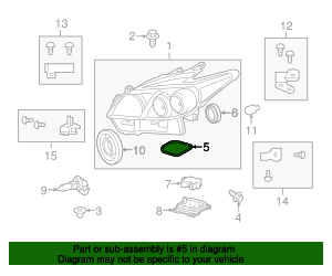 90075-68007 - Headlamp Assembly Gasket - 2006-2015 Toyota | Lithia ...