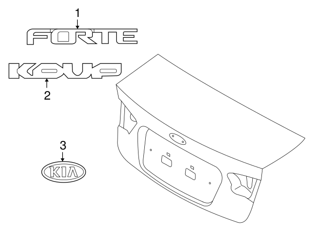 86311-1M300 - Nameplate 2010-2013 Kia Forte Koup | Kia.Parts Store