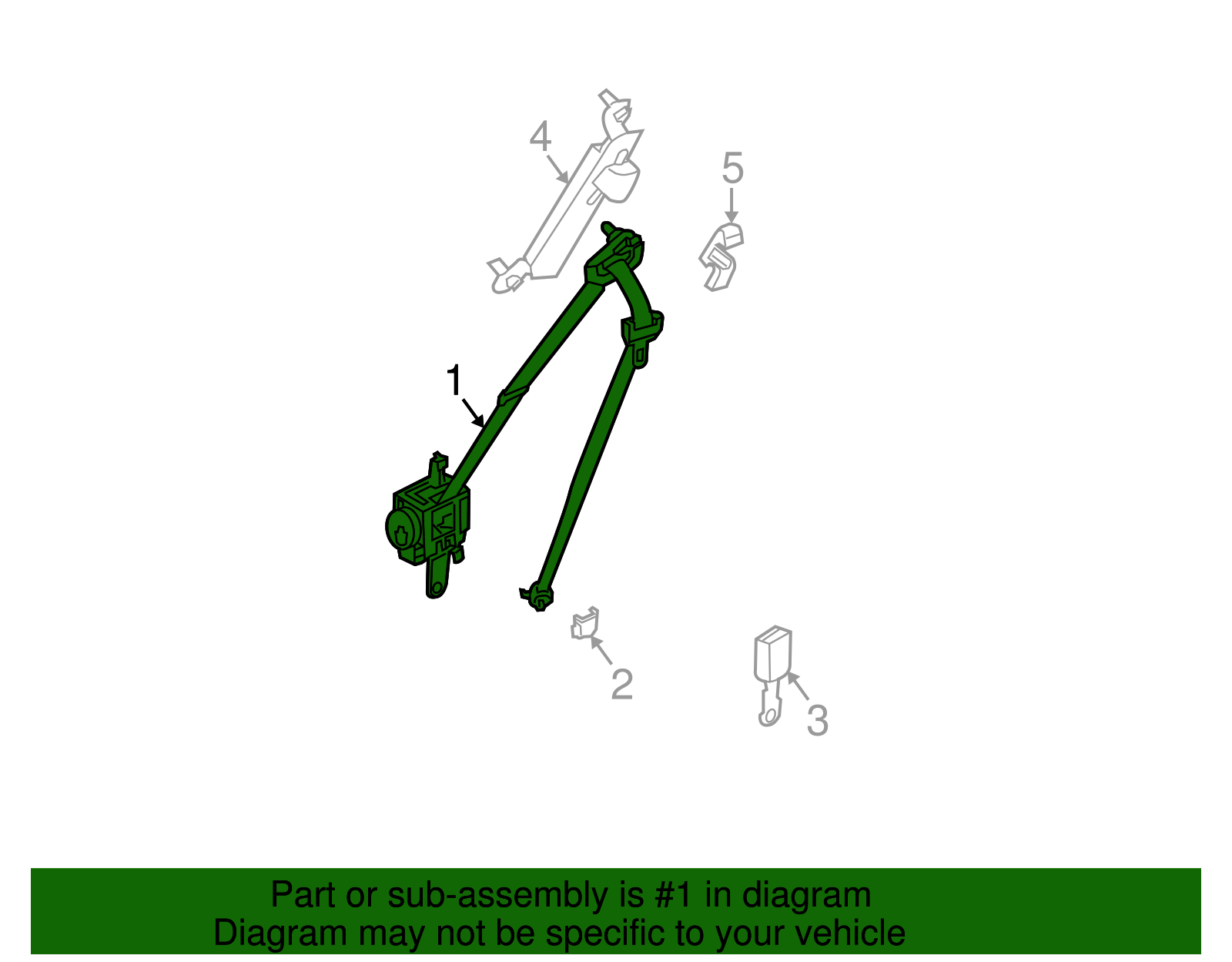 2006-2007 Nissan Murano Lap & Shoulder Belt 86885-CB60E | Nissan Parts Plus