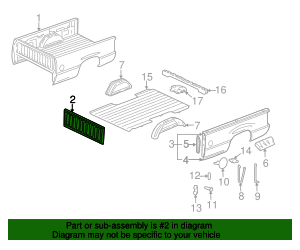 15711104 - Pickup Box Front End Panel 1999-2007 GM | Chevrolet Parts Direct