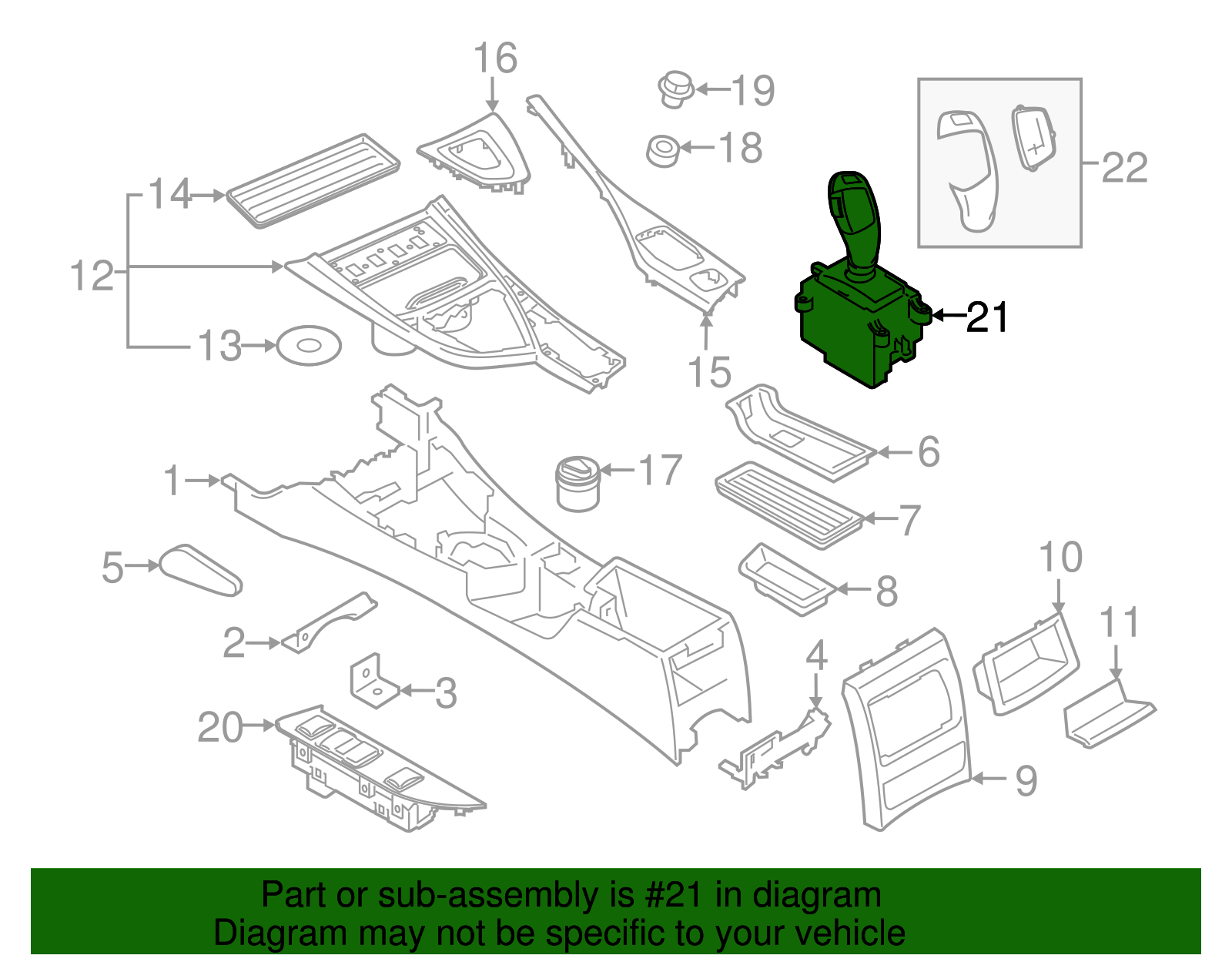2017-2021 BMW Gear selector switch, Sport 61-31-7-950-387 ...