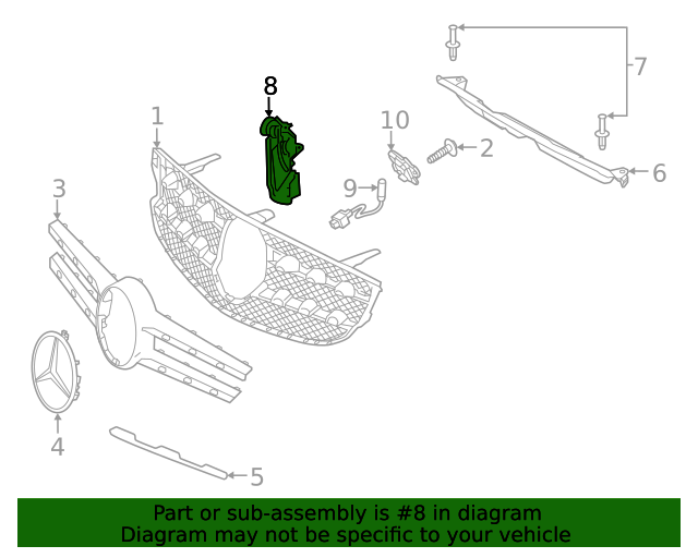 253-888-33-00 - Air Duct 2020-2023 Mercedes-Benz | Mercedes-Benz USA Parts