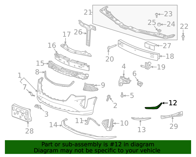 2022-2023 Cadillac CT4 Deflector 84996873 | GMPartsDirect.com