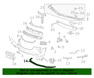 2022-2025 Cadillac CT4 Lower Deflector (Replaces 84433235) 85563054 GM ...