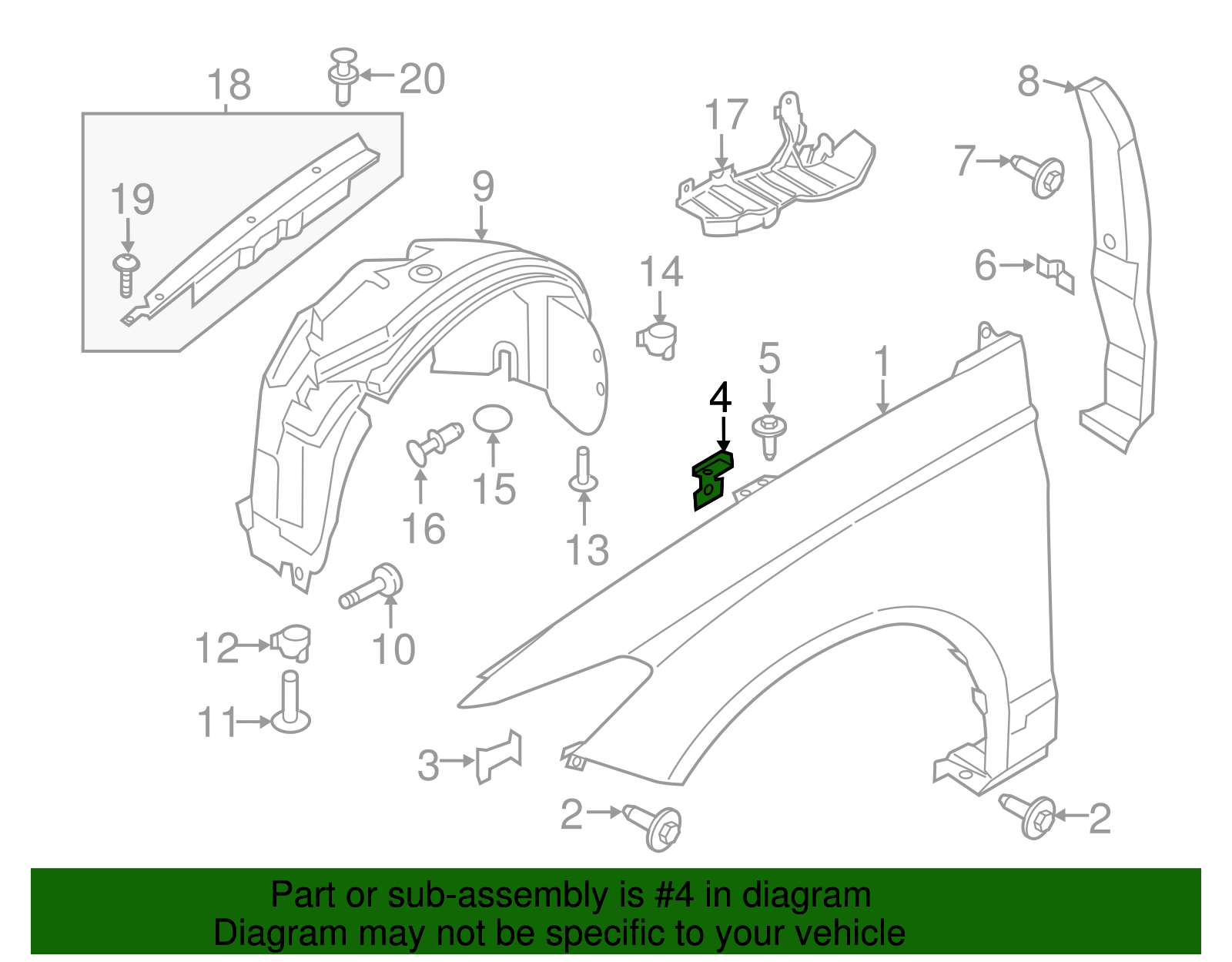 2017-2020 Lincoln MKZ | Center Bracket | HG9Z-16C078-A | Walls' Ford Parts