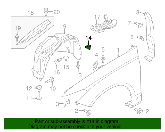 2005-2024 Ford Fender Liner Nut W715051-S439 | Blue Springs Ford