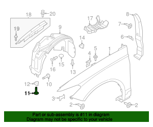 2013-2022 Ford Side Bracket Retainer Screw W716195-S450B | QuirkParts