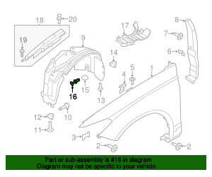 W713610-S300 - Engine Air Intake Hose Debris Screen Clip - 2008-2021 ...