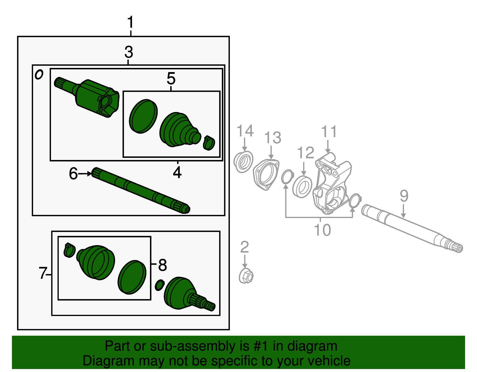 Genuine Drive Shaft for 2011 Saab 9-5 | Part# 22796269 | Over 30% Off ...