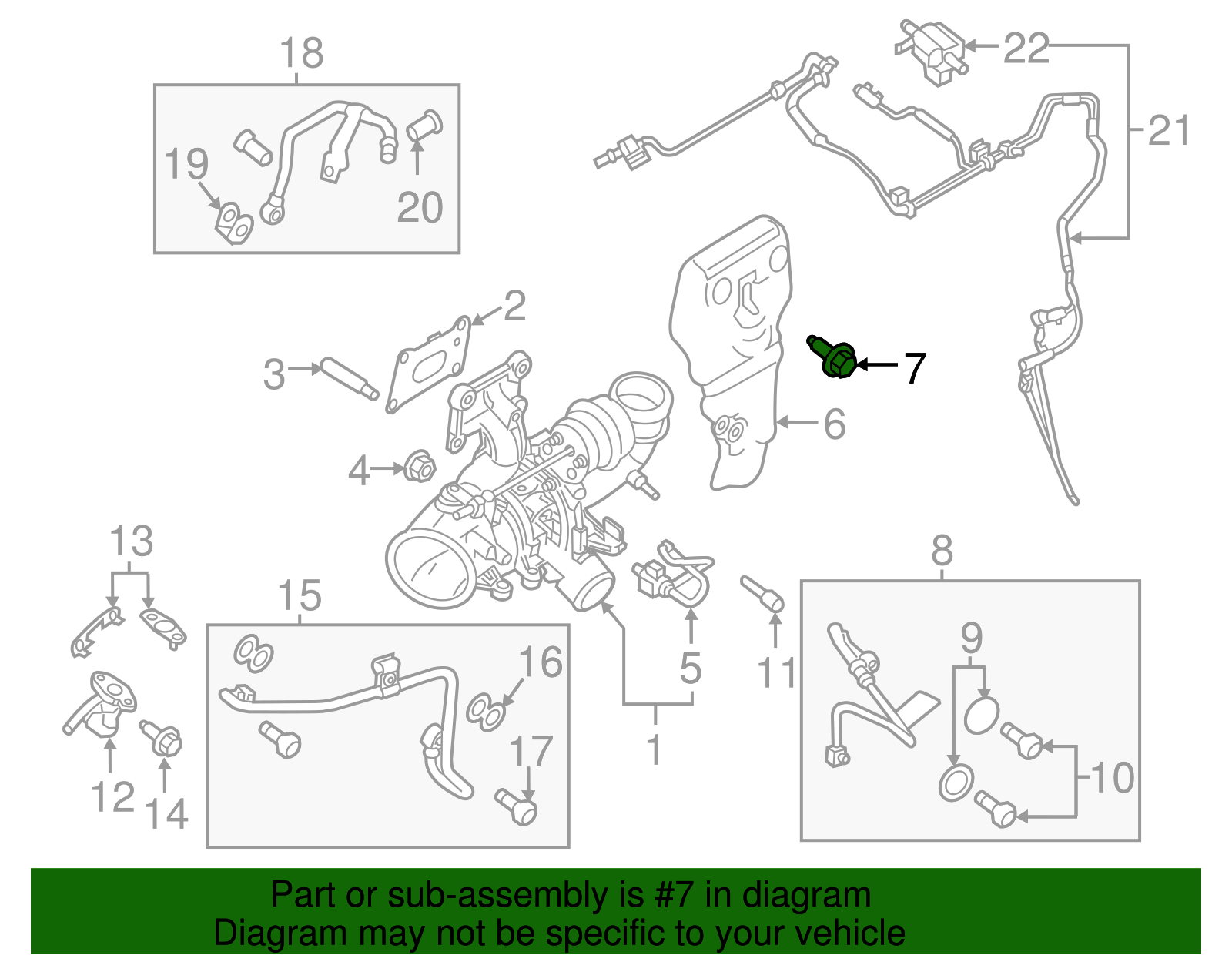 W715499-S900 - Turbocharger Coolant Line Bolt 2012-2018 Ford | Ford ...