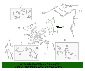 2012-2018 Ford Turbocharger Coolant Line Bolt -W715499-S900 ...