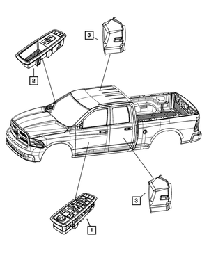 2009-2012 Mopar Window And Door Lock Switch 68620450AA | Mopar eStore