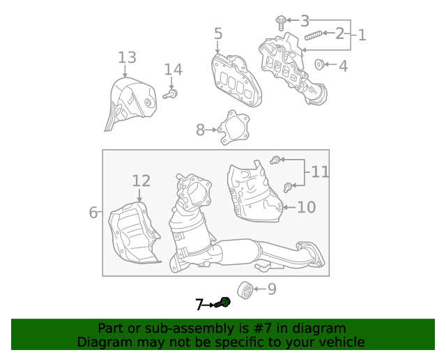 2009-2024 Mazda Mnfd W/Converter Mount Bolt 9YA0-2A-020 ...