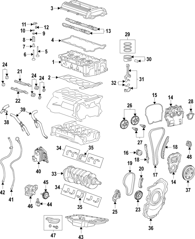 2023-2024 Chevrolet Colorado Oil Pump Drive Shaft 12721434 | TascaParts.com