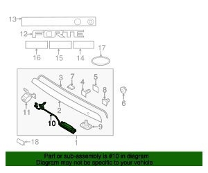 81260-1M000 - Release Handle 2011-2013 Kia Forte | Kia.Parts Store