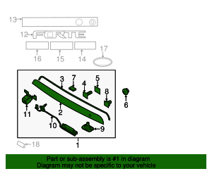 87310-1M000 - Molding Assembly 2010 Kia Forte | Kia.Parts Store