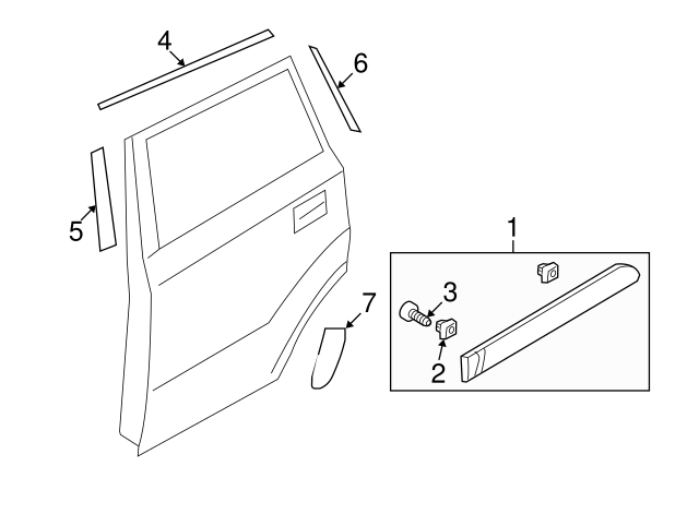2010-2013 Kia Soul Body Side Molding - Passenger Side (RH) 87722-2K000 ...
