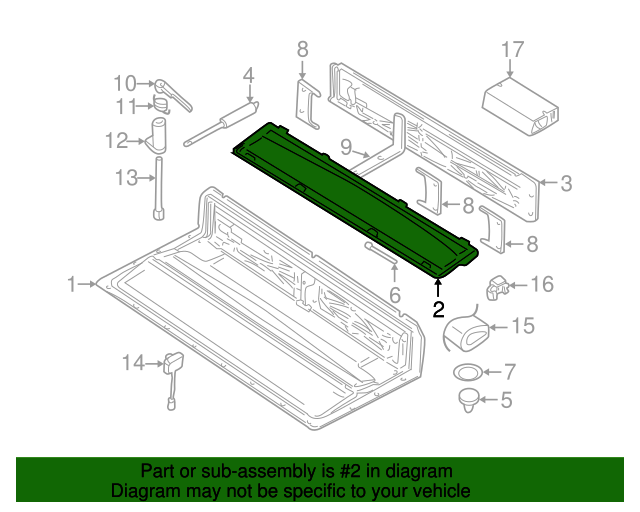 54318236836 - 2000-2010 BMW Compartment Box Base Plate (54-31-8-236-836 ...