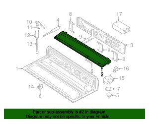 54318236836 - 2000-2010 BMW Compartment Box Base Plate (54-31-8-236-836 ...