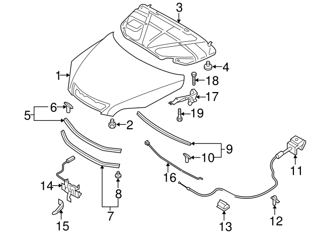 BPYK-52-31XB - Hood 2004-2009 Mazda 3 | AutoNation Parts