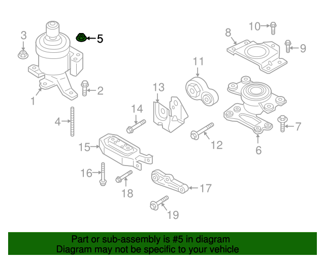 2016-2023 Ford Upper Mount Nut W712334-S440 | Blue Springs Ford Parts