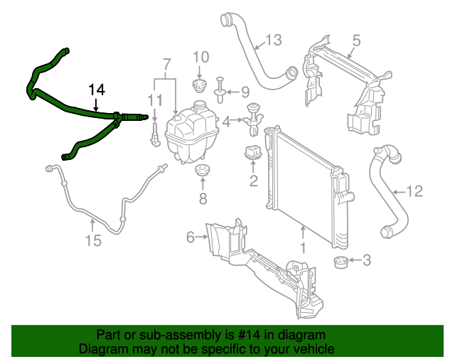 Mercedes-Benz OEM Reservoir Hose Part# 211-501-12-25 | OEM Vehicle Parts