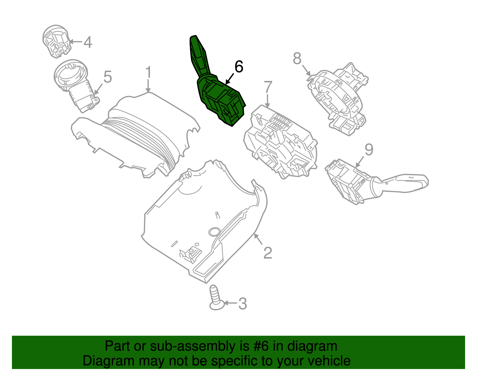 2011-2019 Ford Fiesta Motorcraft™ Wiper Switch SW-6800 | QuirkParts