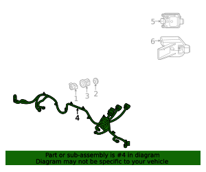 2023-2024 GM Rear Object Alarm Sensor Wiring Harness 86807474 ...