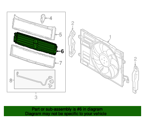 5Q0-122-323-A - Radiator Shutter Assembly 2015-2021 Volkswagen ...