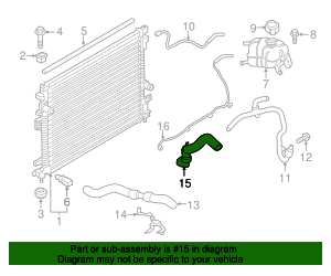 2015-2023 Ford Radiator Coolant Hose f2gz8286b | TascaParts.com