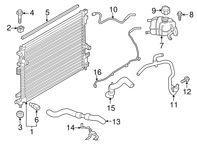 2015-2018 Ford Connector Hose F2GZ-8063-A | Varsity Ford