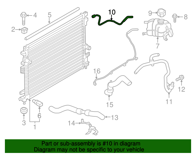 2015-2020 Ford Overflow Hose F2GZ-8075-B | TascaParts.com