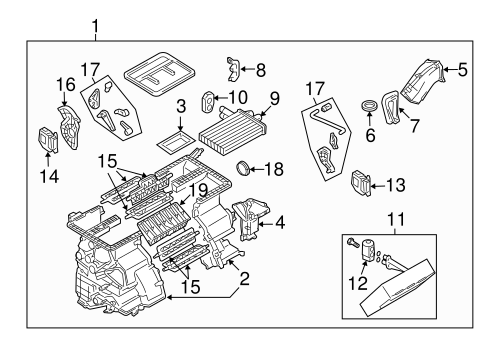 Evaporator & Heater Components for 2012 Suzuki SX4 | World OEM Parts Subaru