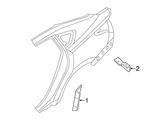 2013-2019 Nissan Sentra Lower Molding - Driver's Side (LH) 93883-3SH2A ...