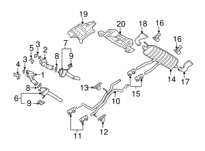 2004-2008 Volkswagen Touareg Converter & Pipe Gasket 7L6-253-115 | OEM ...