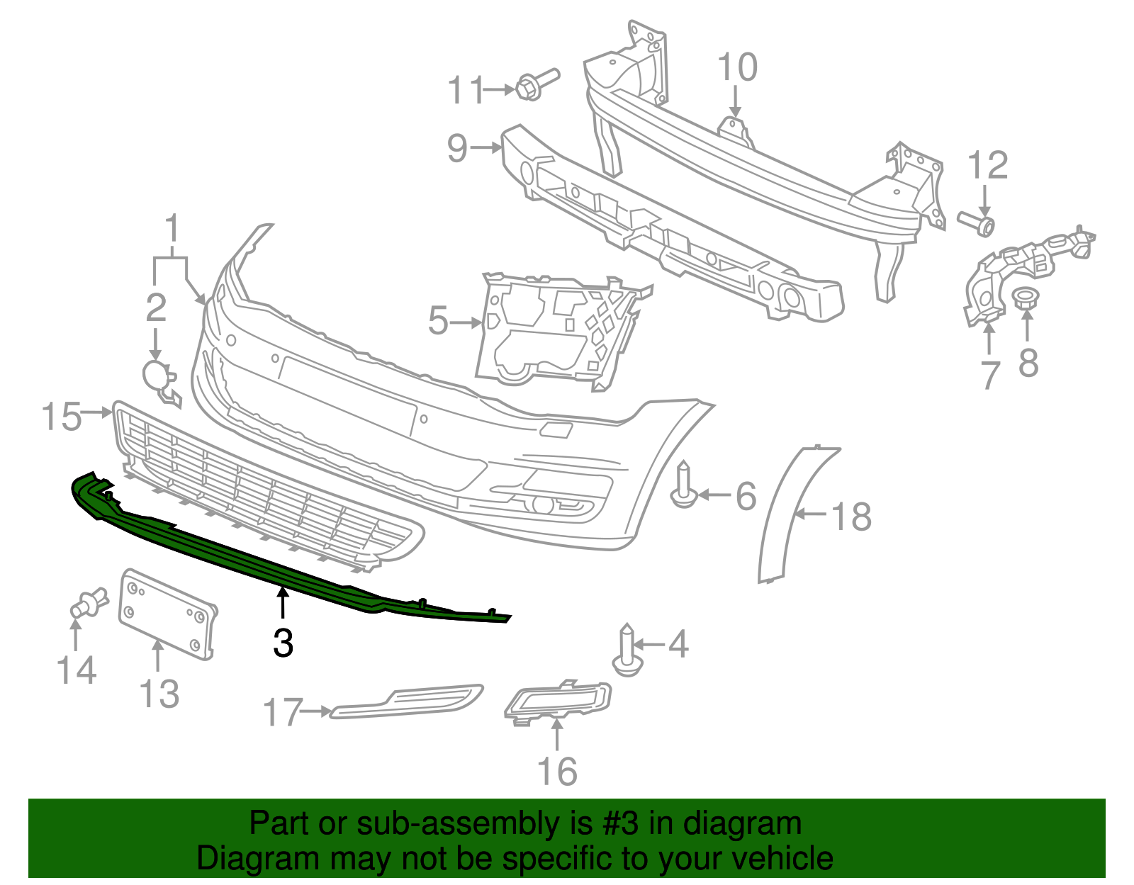 2018-2019 Volkswagen Golf Alltrack Spoiler 5GM-805-915-B-9B9 ...