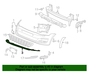 2017 Volkswagen Golf Alltrack Spoiler 5G0-805-915-Q-9B9 | VW Direct Parts