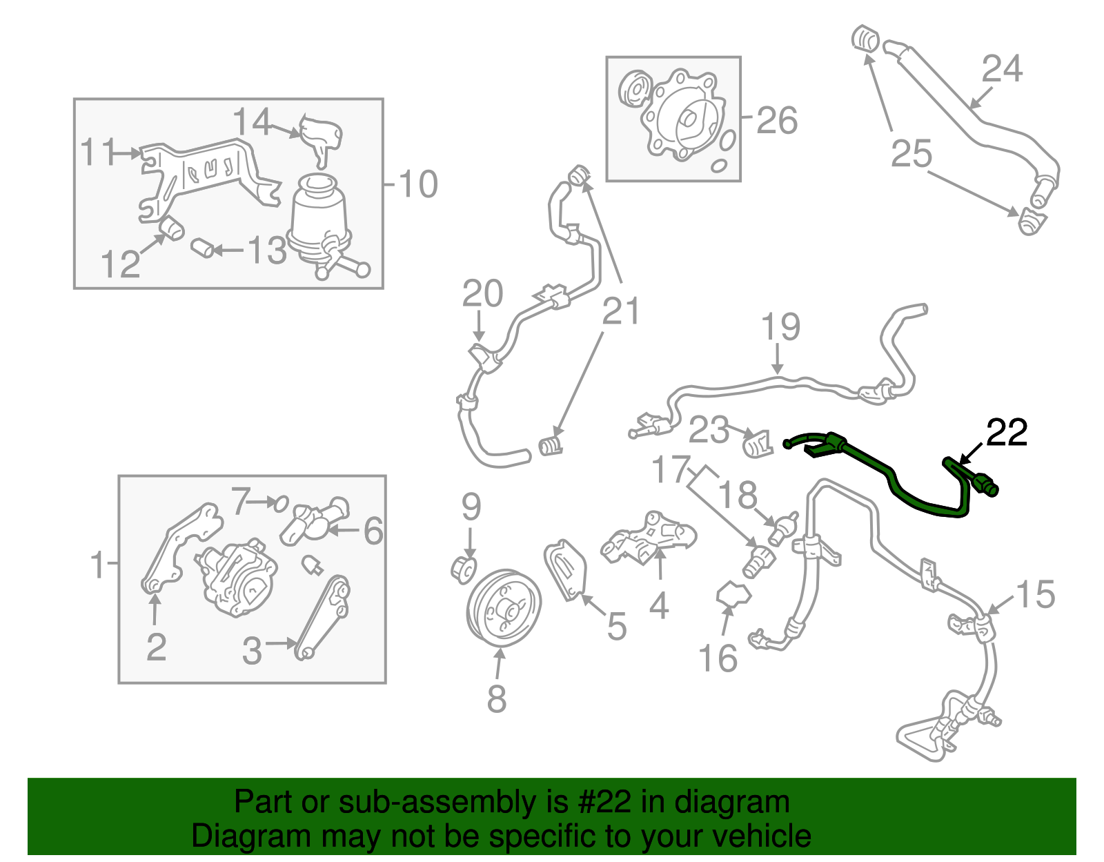 2004-2007 Toyota Highlander Return Pipe 44420-0E010 | Toyota Parts Center