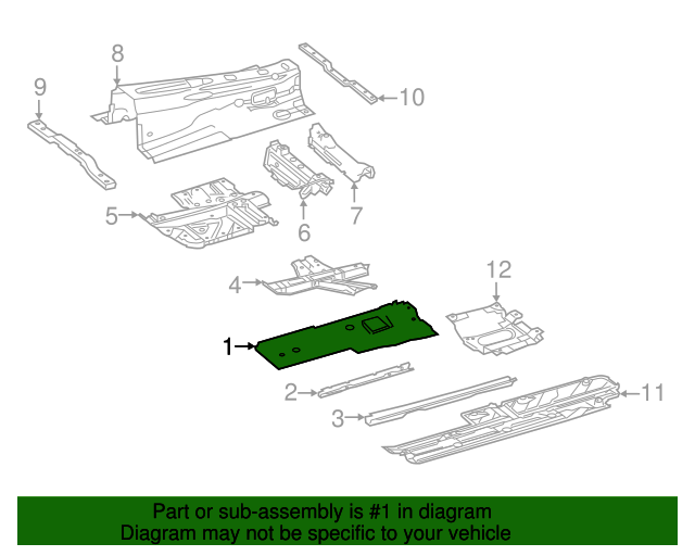213-610-50-02 - Floor Pan 2016-2023 Mercedes-Benz | Mercedes-Benz USA Parts