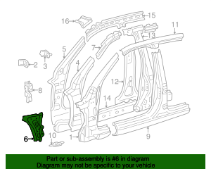 Lexus OEM Gusset Part# 61146-53010 | OEM Vehicle Parts