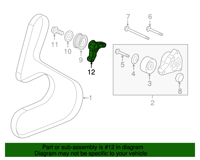 31175-R5A-A00 - Bracket, Idle Pulley - 2012-2014 Honda CR-V | Genuine ...