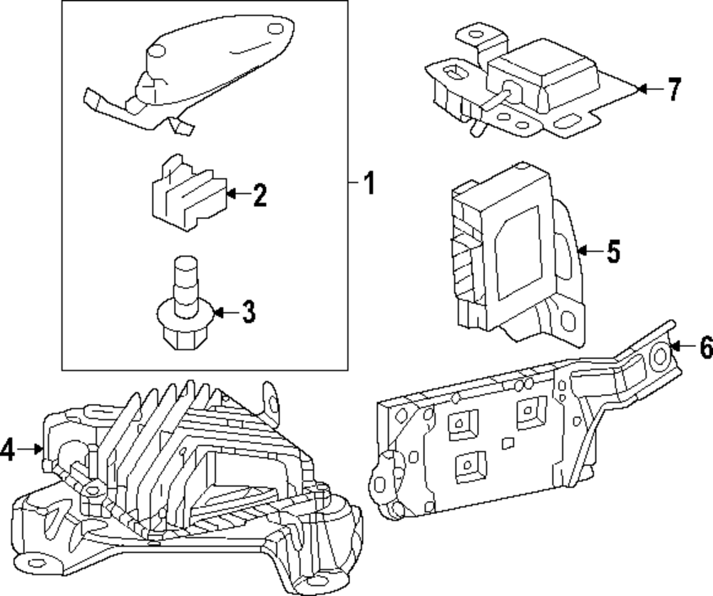 8A150-T90-A01ZF - 2023-2025 Honda Pilot - Antenna | Genuine Honda Parts