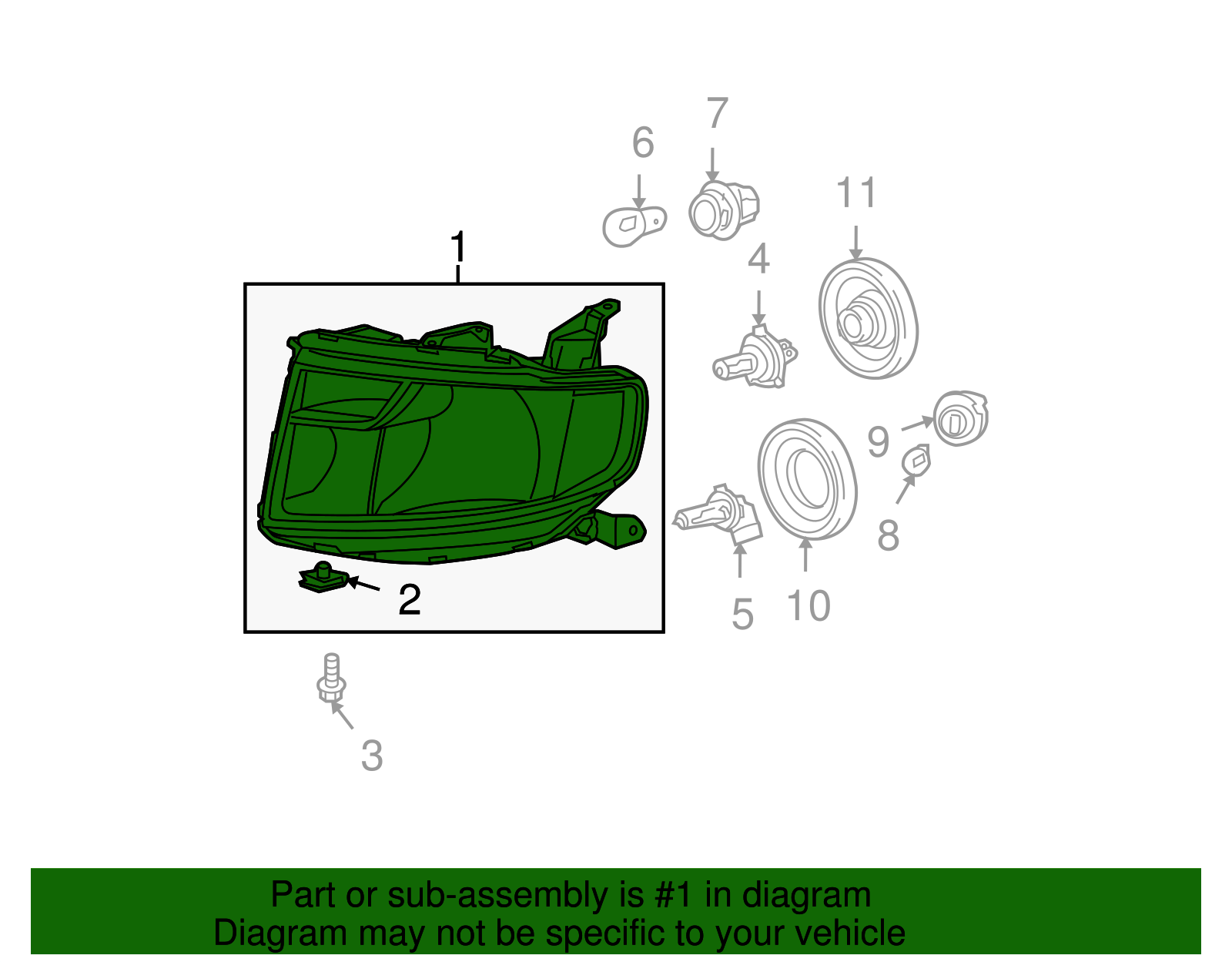 OEM 2009-2010 Honda Element Composite Assembly 33151-SCV-A40 | Honda ...