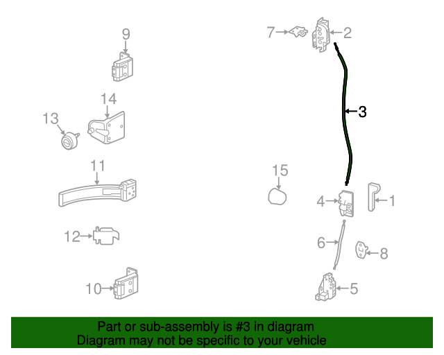 9067602700 - Upper Latch Cable 2018 Mercedes-Benz | Mercedes-Benz USA Parts