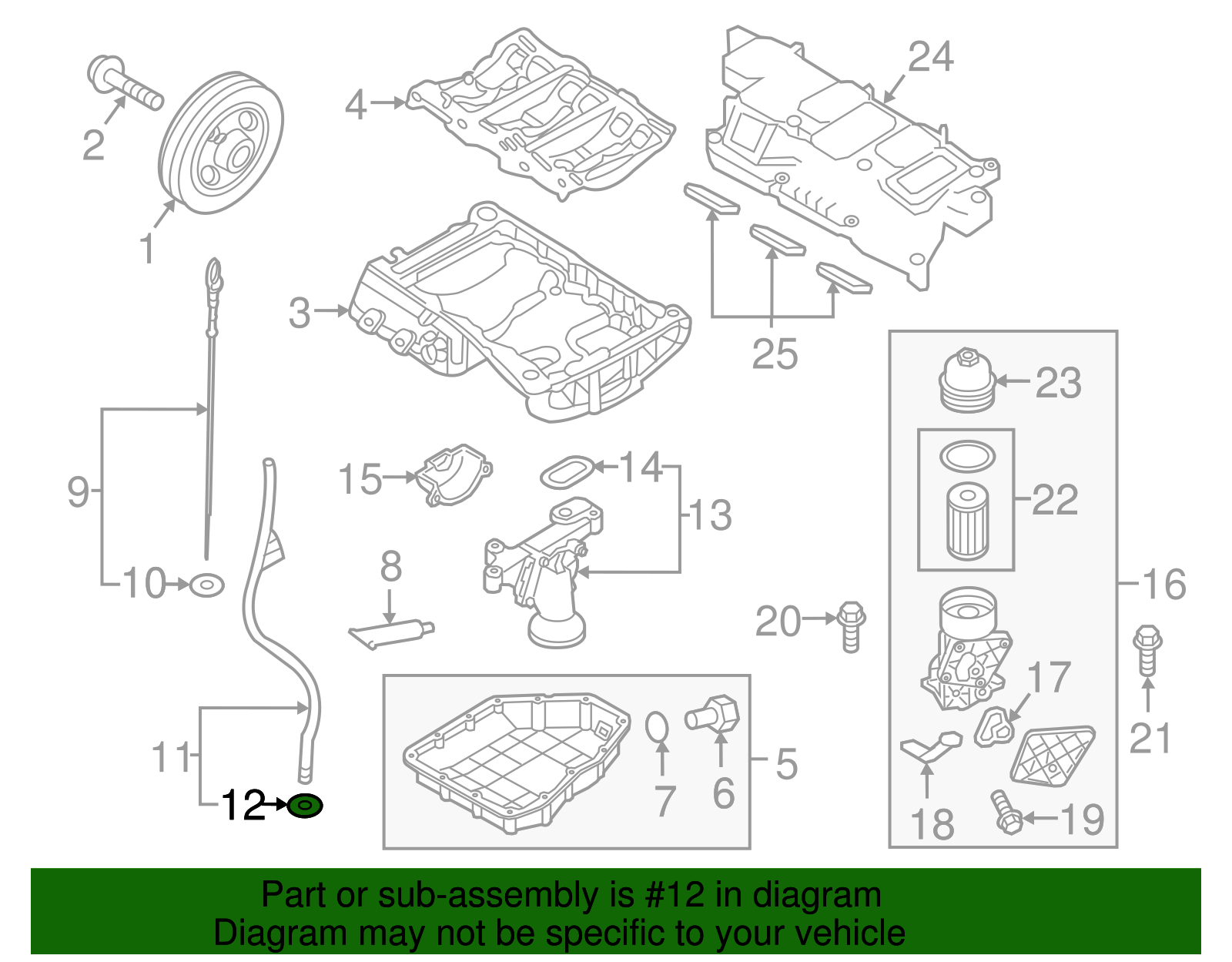 26614-2B000 - Engine Oil Dipstick Tube O-Ring 2001-2025 Kia | Kia.Parts Store