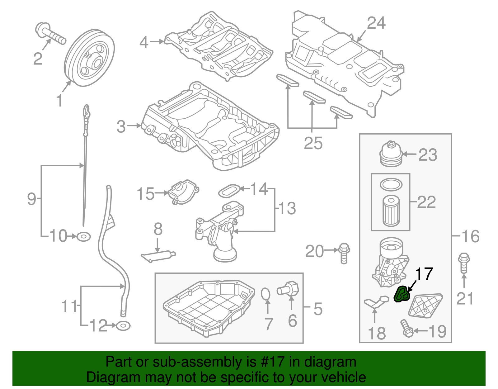 2017-2024 Kia Filter Assembly Seal 26345-3LAA0 | KIA Parts Zone