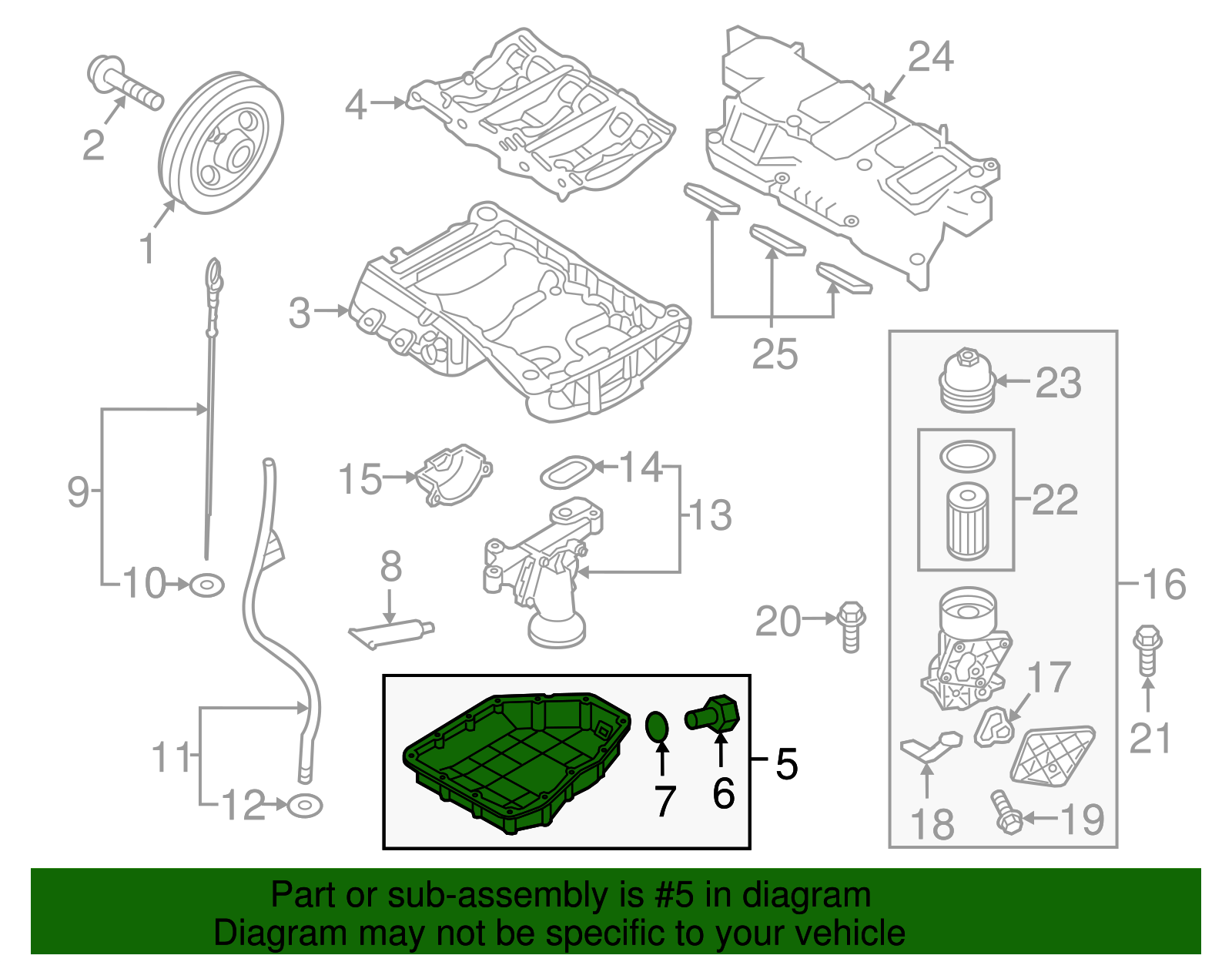 21510-3C201 - Oil Pan 2014-2018 Kia | Kia.Parts Store