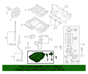 2017-2021 Kia Oil Pan 21510-3LAA0 | OEM Parts Online
