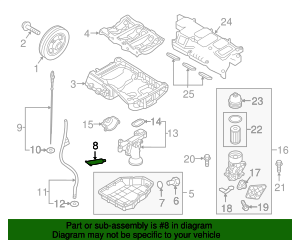 21451-33T00 - Oil Pan Sealer 2007-2025 Kia | Genuine Kia Parts